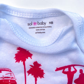 California 4-Color Stripe Bodysuit now at Sol Baby!