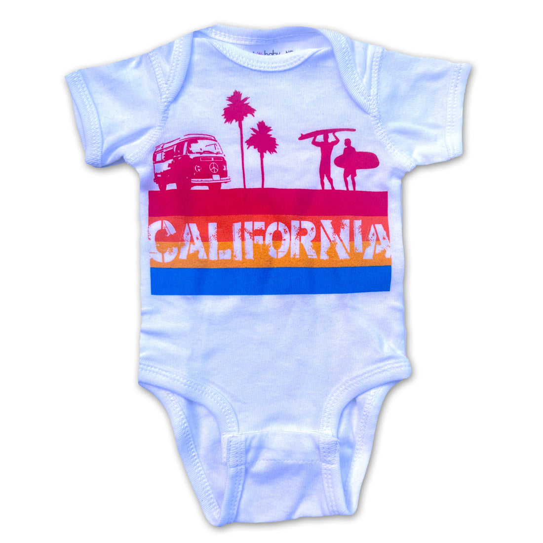 California 4-Color Stripe Bodysuit now at Sol Baby!